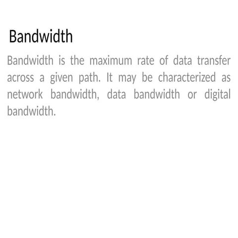 Some impotant terms in claoud computing including Bandwidth | PPT