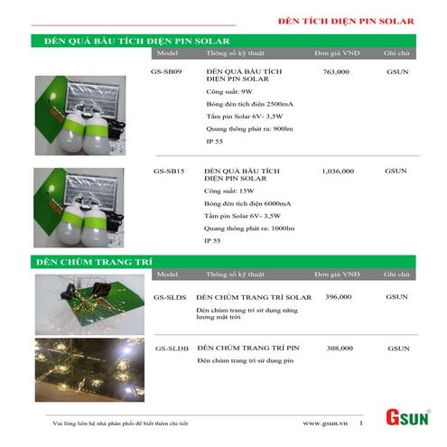 Bang gia-den-led-gsun-2020 | PDF