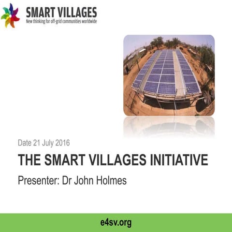 Bangalore | Jul-16 | The Smart Villages Initiative | PPT