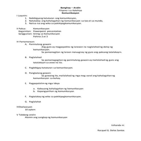 Banghay | DOCX