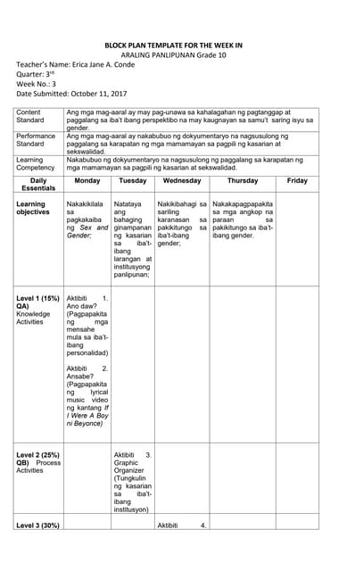 AP 9 LESSON PLAN | PDF