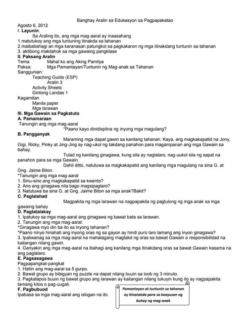 Detalyadong Banghay Aralin sa EPP 5 | DOCX