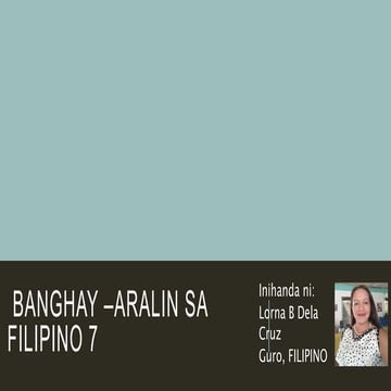 COT Lesson Plan SA FIL 7- Ikalawang Markahan | PPTX