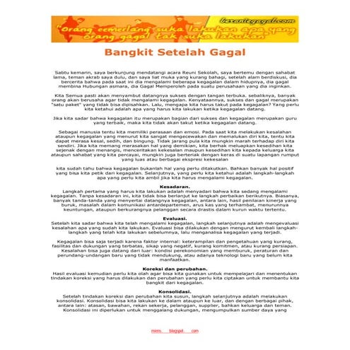 Bangkit setelah gagal | PDF