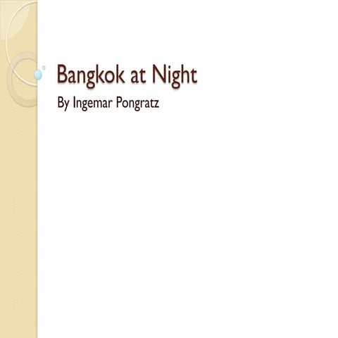 Semester i Bangkok av Ingemar Pongratz | PDF