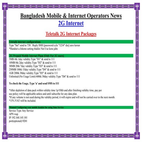 Bangladesh mobile & Internet News | PDF