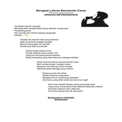 Bangsat Laknat Bermental Cacat Teruntuk yang Terkutuk ARDHANA ...