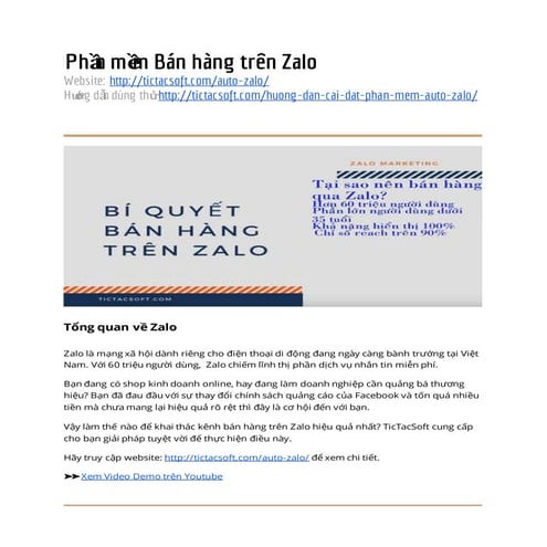 Phần mềm bán hàng trên zalo miễn phí | PDF