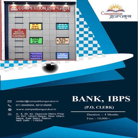 BEST BANK COACHING INSTITUTE/CENTER IN DELHI, JANAKPURI, UTTAM NAGAR | DOCX