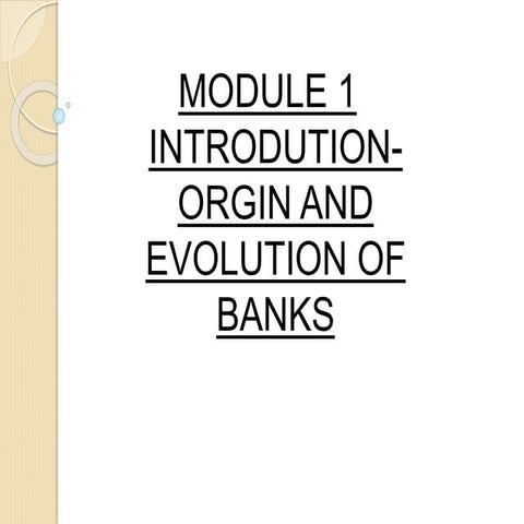 Bcom 1 sem banking 1 chapter | PPTX