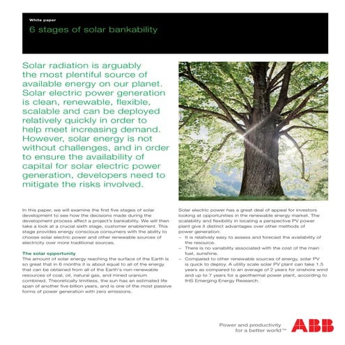 Bankability of Solar Projects | PDF