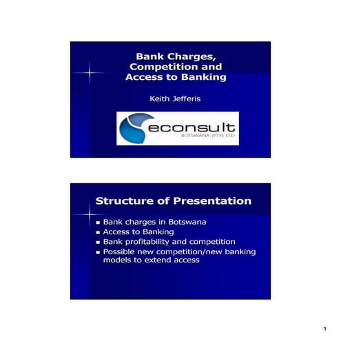 2006:Bank Charges, Competition and Access to Banking | PDF