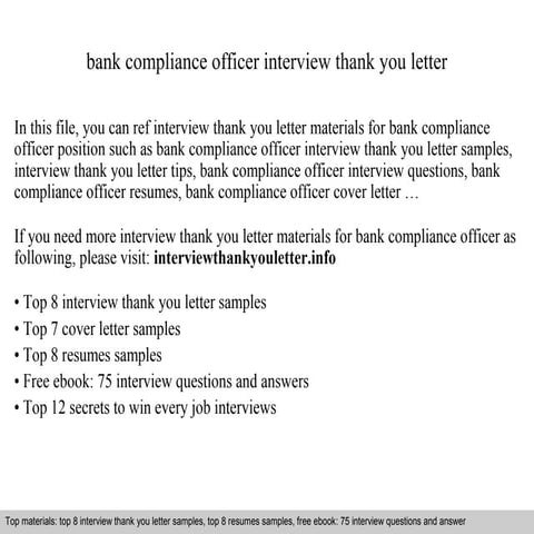 Bank compliance officer | PPT