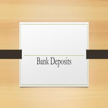 Bank deposit scheme for indian residents | PPTX