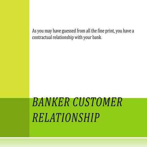 Banker customer relationship | PPTX