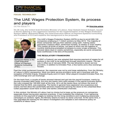 Banker Middle East Wages Protection System | PDF