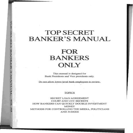 Bankers secret manual | PDF