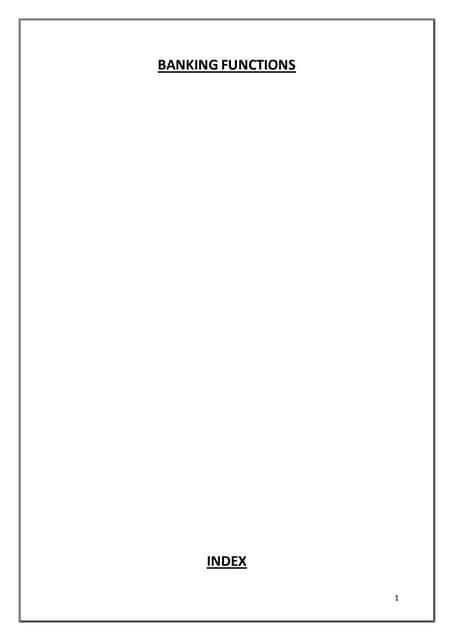 INTRODUCTION TO BANKING | PPTX