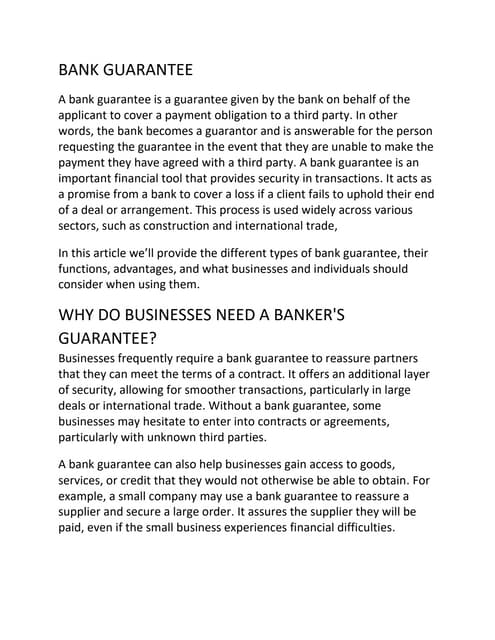 How to Find Genuine BG,SBLC Providers A Guide to Secure Financial ...