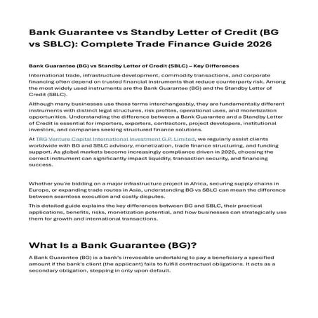 Top SBLC Providers 2026: Trusted Standby Letter of Credit Leaders for ...