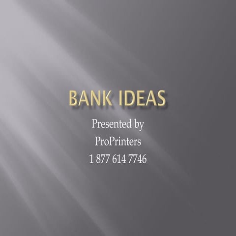 Bank Ideas | PPT