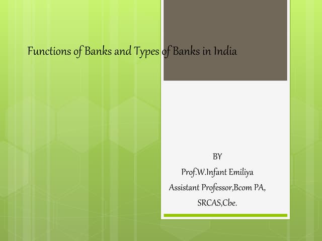 Structure of Commercial Banks | PPT