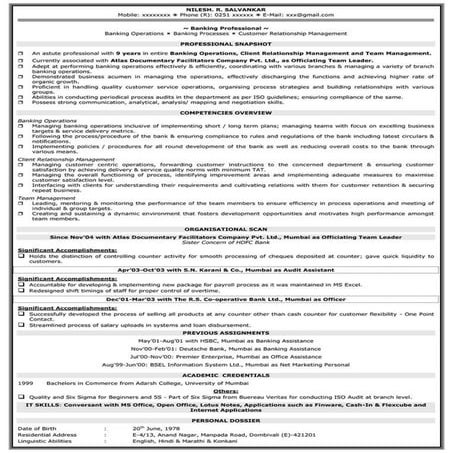 Banking mid-level resume | PDF