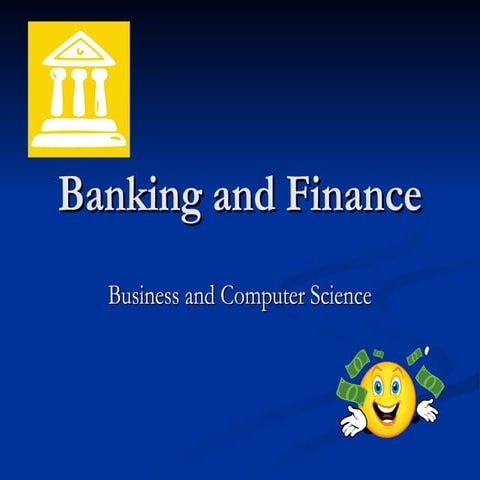 Banking and Finance Power Point presentation | PPT