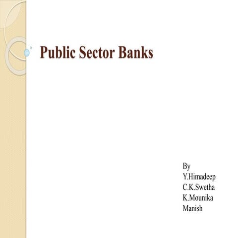 PUBLIC SECTOR BANKS-SBI | PPTX