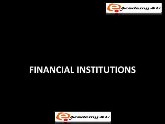 Management of financial institutions | RTF
