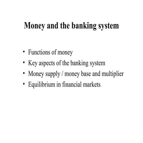 Banking and money | PPT