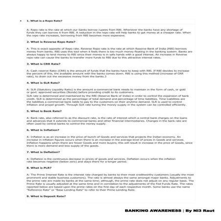 Banking Awareness | PDF