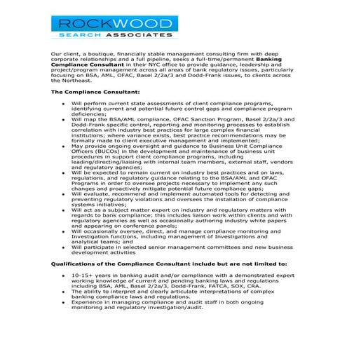 Banking Consultant | PDF