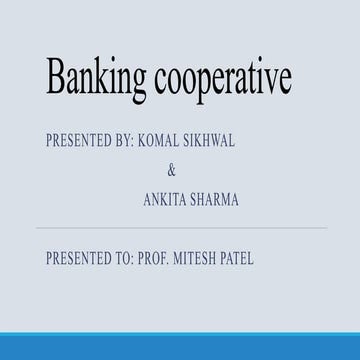 Banking cooperative | PPTX