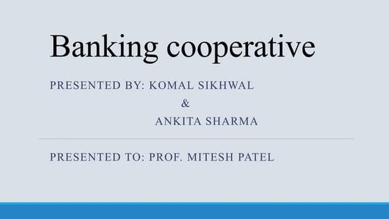 Functions of co-operative banks slide share | PPTX | Business Banking ...