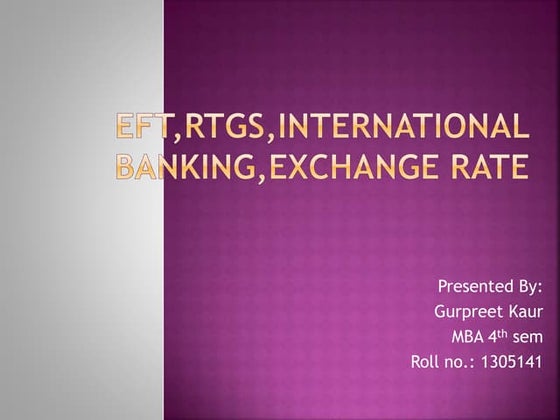 Branch Banking (Structure) | PPT