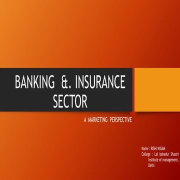 Banking & Insurance Sector - Overview | PPTX