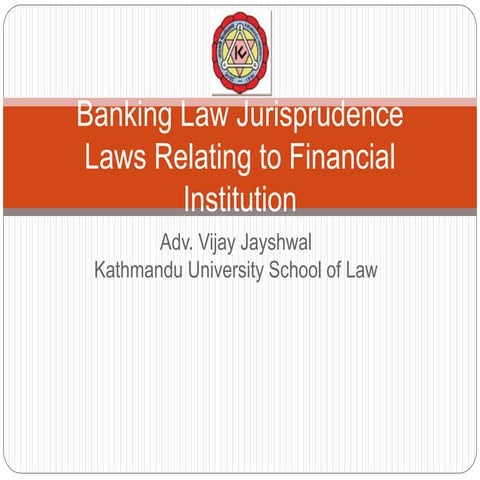 Banking Law Jurisprudence | PPTX