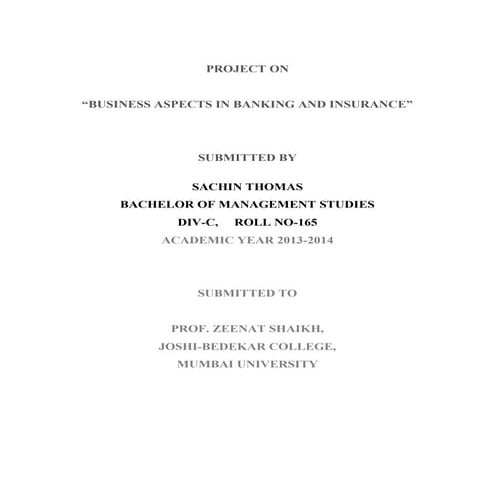 Banking project on Credit Cards | DOCX