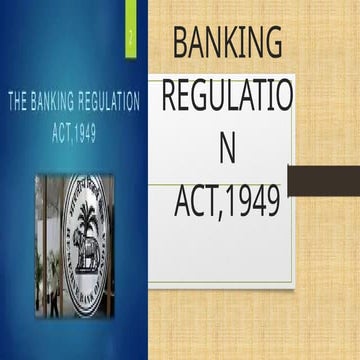 BANKING REGULATION ACT 1949 knows more about the functions | PPTX