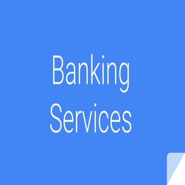 Banking services | PPTX