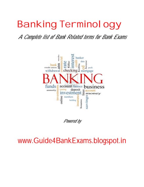 Banking terms | PDF