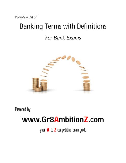 Banking terminology | PPTX | Home Financing | Personal Debt