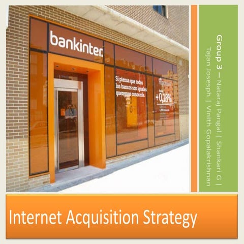 Internet Acquision Strategy of Bankinter | PPTX