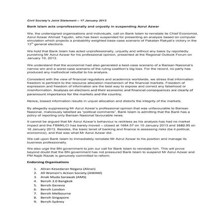 Bank Islamstatement 2013 01 17 54g And 107i Pdf