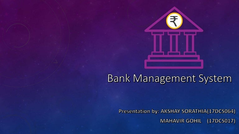 Bank management system c++