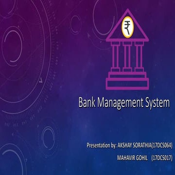 Bank management system c++ | PPT