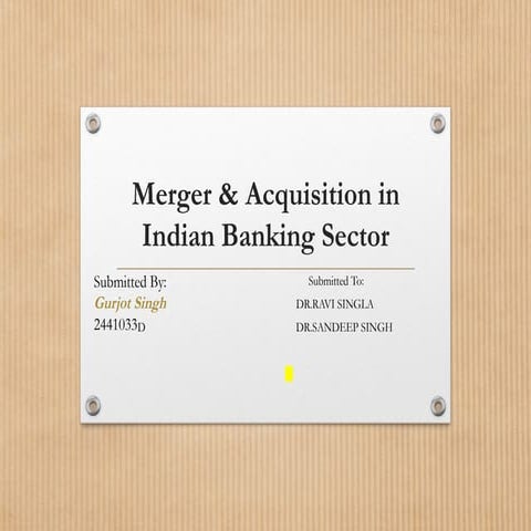 MERGERS AND ACQUSITIONS OF BANKS IN INDIA.pptx