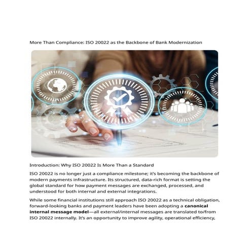 More Than Compliance: ISO 20022 as the Backbone of Bank Modernization ...