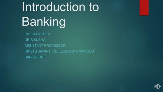 BANK PRESENTATION | PPT